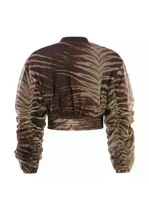 Just Cavalli Zebra Print Zip-up Jacket