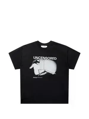 Matieres Fecales Graphic Print Distressed T-shirt - Black