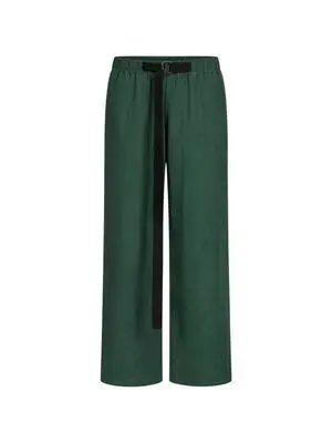 PAURA Belted Elasticated-waist Trousers - Green
