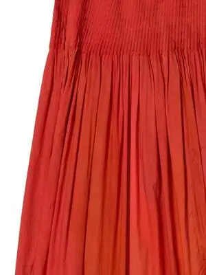 Auralee Pleated Tie Maxi Skirt