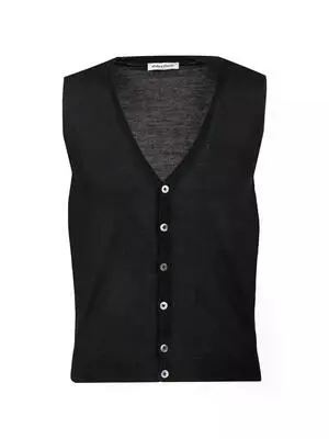 AL DUCA D’AOSTA 1902 Fine Knit V-neck Vest - Blue