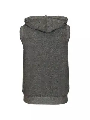 AL DUCA D’AOSTA 1902 Knitted Sleeveless Hoodie - Grey