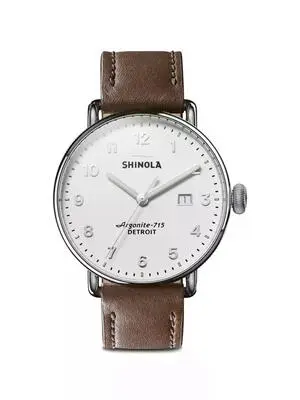 Shinola Canfield 43mm Watch With Dial - White