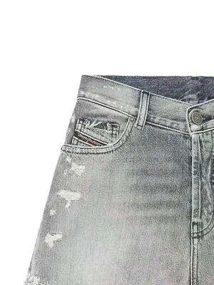 DIESEL® Distressed Frayed Denim Shorts