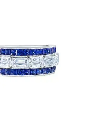 Kwiat Ashoka Sapphire East-west Partway Band Ring
