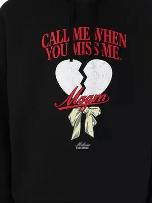 MSGM Graphic Print Drawstring Hoodie