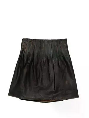 SHUSHU/TONG Cedar Leather Mini Skirt