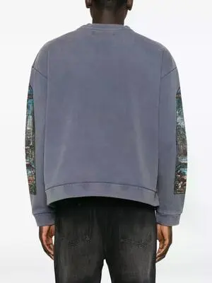 WHO DECIDES WAR Stained-glass Print Crew Neck Sweater