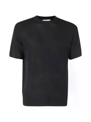 KANGRA Knitted Short-sleeve T-shirt - Black