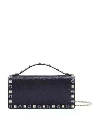 Valentino Garavani Rockstud Embellished Shoulder Bag - Blue
