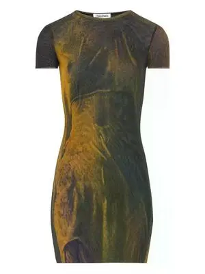 JEAN PAUL GAULTIER Acid Water Printed Mini Dress