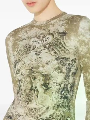 JEAN PAUL GAULTIER Le Medaillon Printed Midi Dress