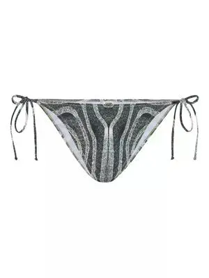 JEAN PAUL GAULTIER Printed Tie Bikini Bottom - Grey