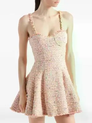 Balmain Flared Tweed Dress