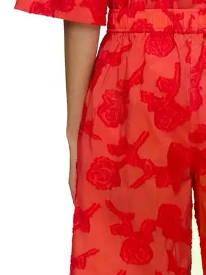 GANNI Fil-coupé Floral Pattern Shorts