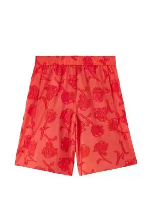 GANNI Fil-coupé Floral Pattern Shorts