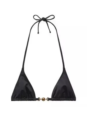 Versace Medusa Hardware Triangle Bikini Top - Black