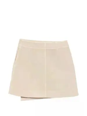Closed Wrap-style Skirt - Neutrals