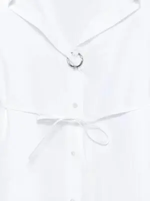XACUS Zelda Ring-detail Belted Shirt - White