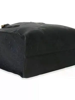 LOUIS VUITTON Onthego Leather Tote Bag - Black