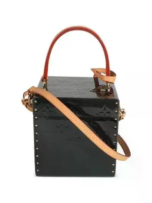 LOUIS VUITTON Vernis Bleecker Box Tote Bag - Black