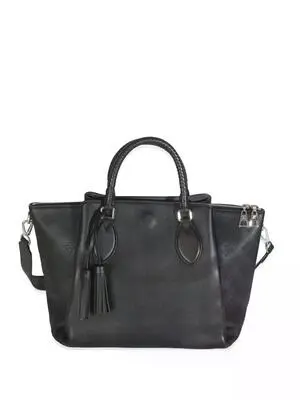 LOUIS VUITTON Monogram Mahina Haumea Leather Tote Bag - Black
