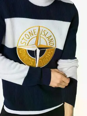 Stone Island Striped Crew Neck Sweater