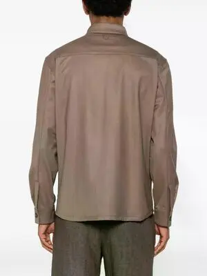 Canali Button-up Chest-pocket Shirt Jacket