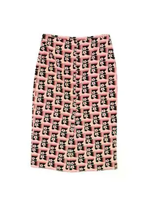 Prada Jacquard Cloqué Floral Pencil Skirt