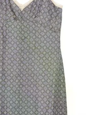 Prada Geometric Print Lace-trimmed Slip Dress