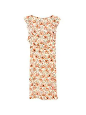 Prada Floral-print Ruffled Dress