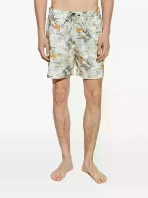 Hanro Floral Print Drawstring Shorts