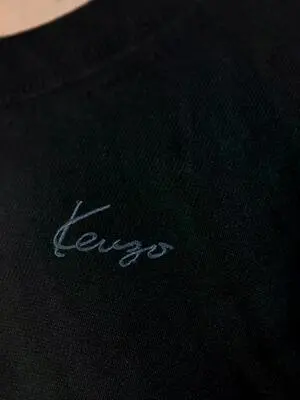 Kenzo Signature Logo-embroidered Wool Cardigan