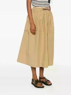 AND WANDER Cordura Drawstring Midi Skirt