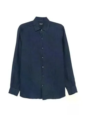 Zegna Long-sleeve Linen Shirt