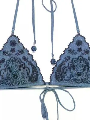 Zimmermann Embroidered Scalloped-edge Bikini
