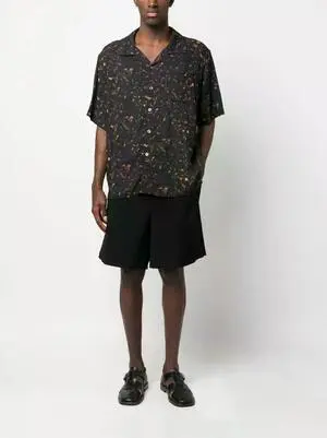 Rhude Abstract-print Logo-embroidered Shirt
