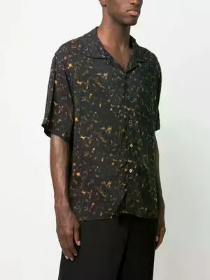 Rhude Abstract-print Logo-embroidered Shirt