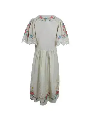 Sea Astrid Floral-embroidered Midi Dress