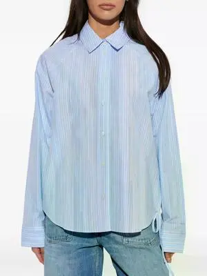 SAMSOE SAMSOE Sarita Striped Drawstring-hem Shirt