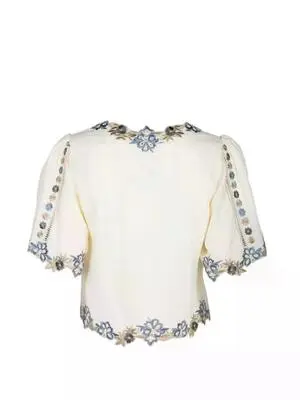 CHRISTY LYNN Brynn Floral-embroidered Shirt