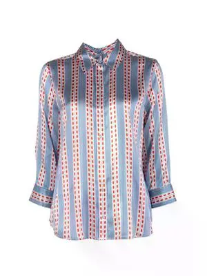 L'Agence Danie" Silk Striped Blouse