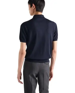 Prada Superfine Wool Polo Shirt - Blue