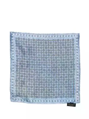 DELL'OGLIO Geometric-print Scarf - Blue