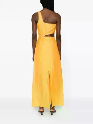 Maje One-shoulder Midi Dress With Crystal Embellishment