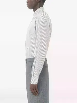 Valentino Garavani Cotton Poplin Shirt With Striped Vlogo Embroidery - White