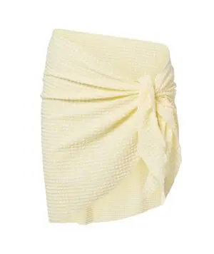 MONTCE Draped Beach Cover-up - Yellow