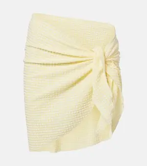 MONTCE Draped Beach Cover-up - Yellow