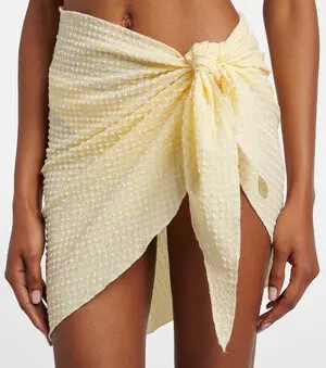 MONTCE Draped Beach Cover-up - Yellow