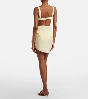 MONTCE Draped Beach Cover-up - Yellow